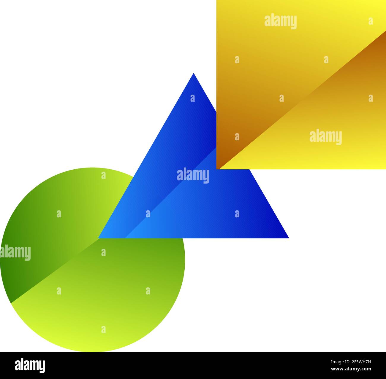 Basic shapes logo element. Triangle, square, circle logo, icon — Stock ...