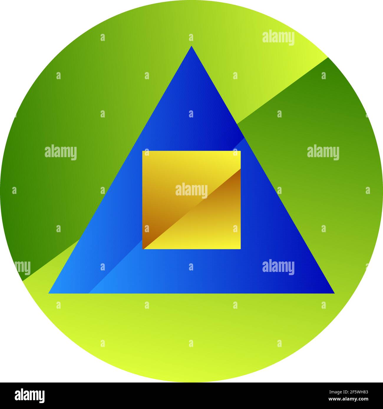 Basic shapes logo element. Triangle, square, circle logo, icon — Stock ...