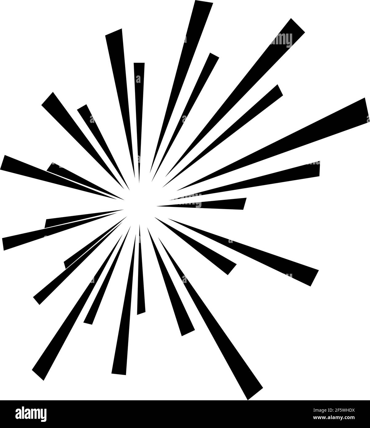 Radial, radiating line starburst, fireworks effects vector — Stock ...