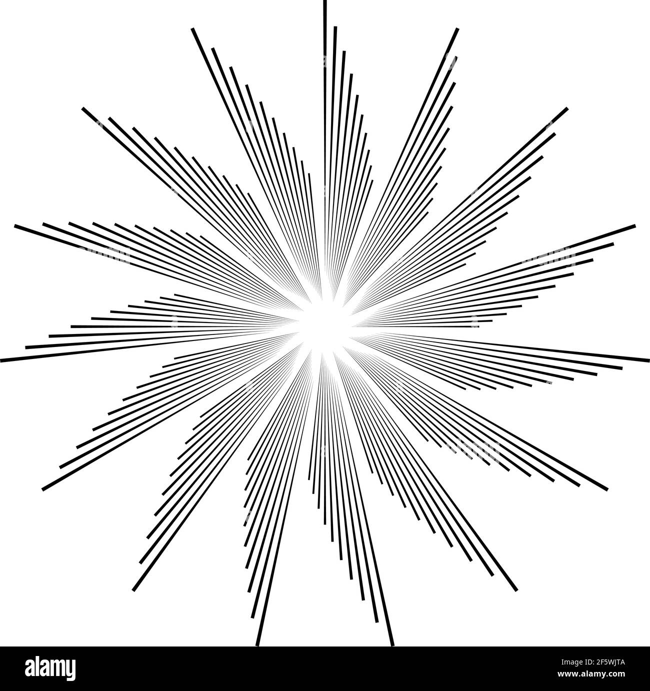 Radial, radiating line starburst, fireworks effects vector — Stock ...