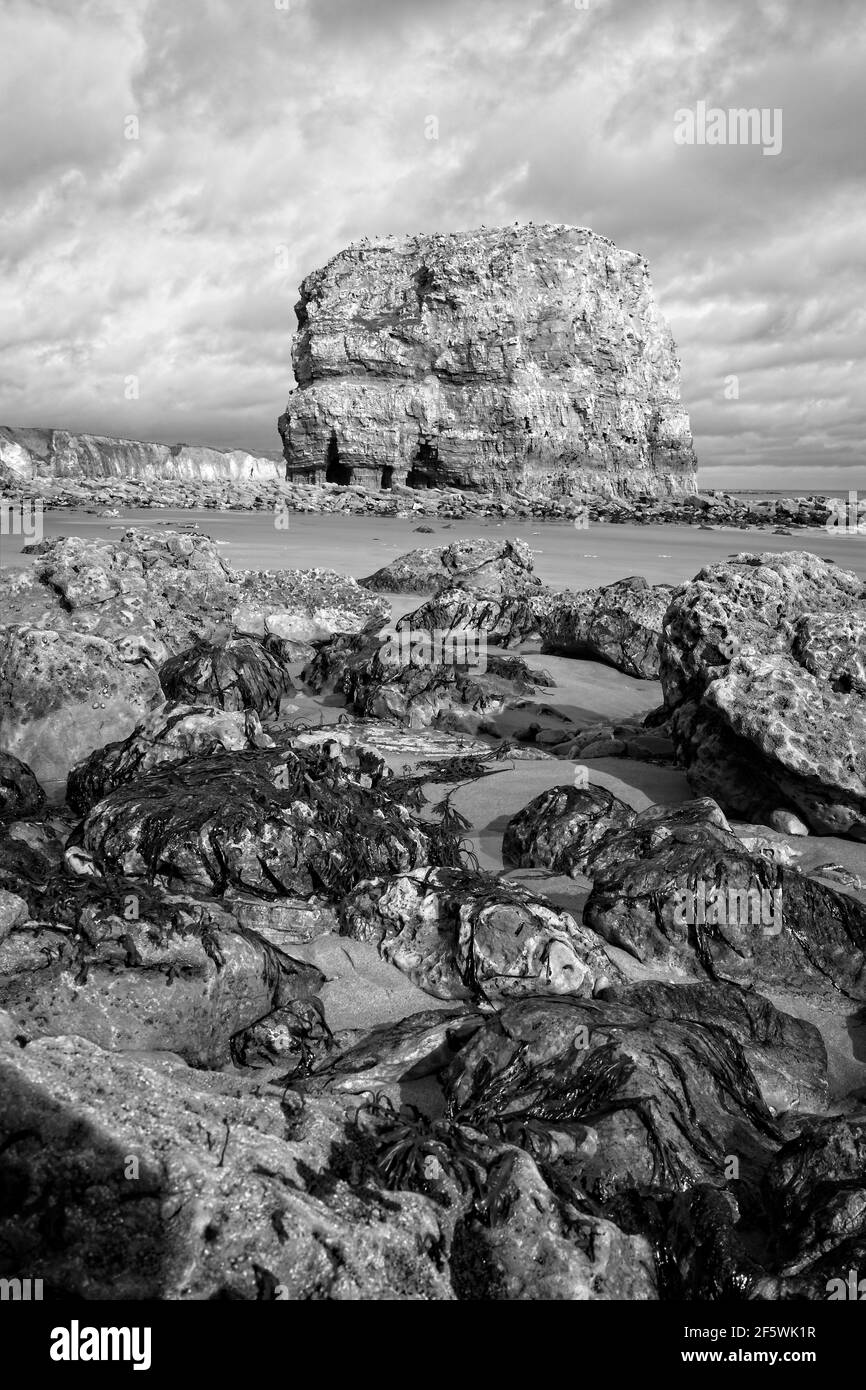 Marsden rock tyne wear england Black and White Stock Photos & Images ...