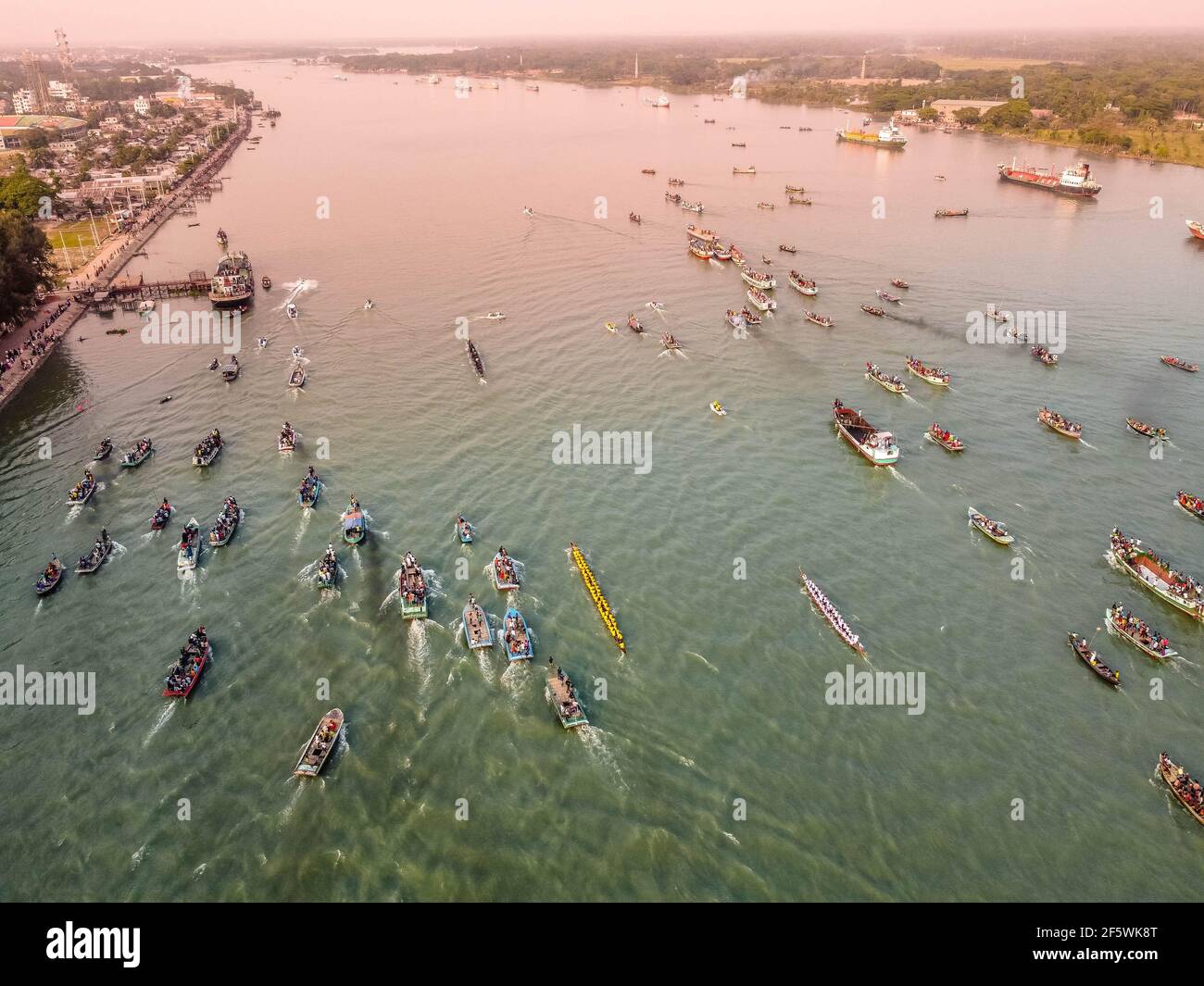 (EDITOR'S NOTE: Images taken by a drone) Nouka Baich referred as Boat ...