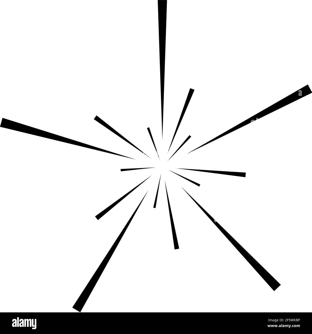 Radial, radiating line starburst, fireworks effects vector — Stock vector illustration, Clip art ...