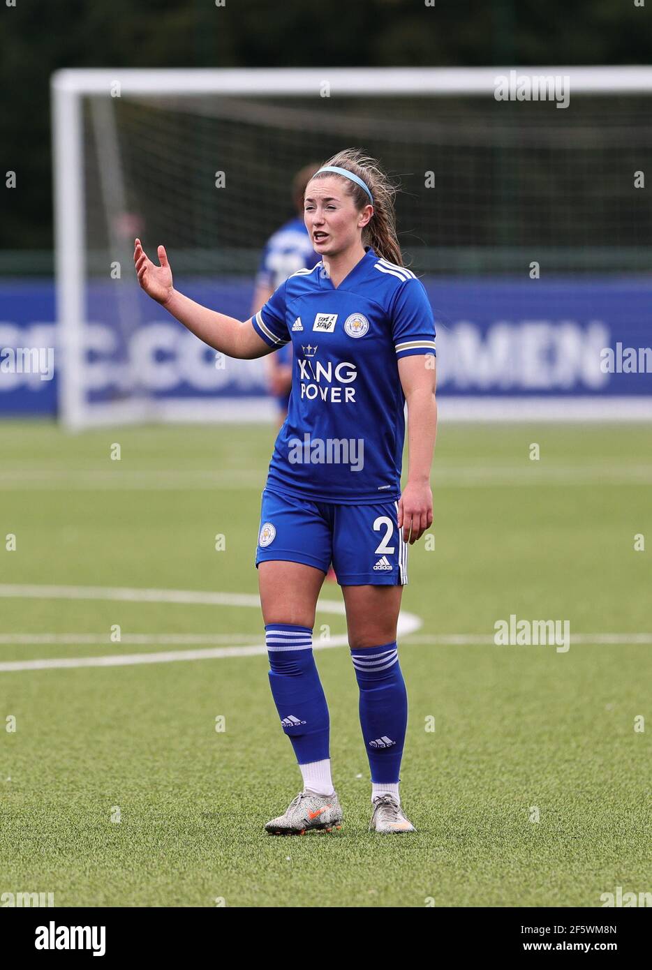 LOUGHBOROUGH, UK. MARCH 28TH: Grace Riglar of Leicester City gestures ...