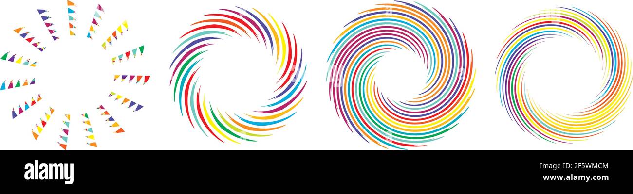 Geometric abstract circle, circular element vector — Stock vector ...