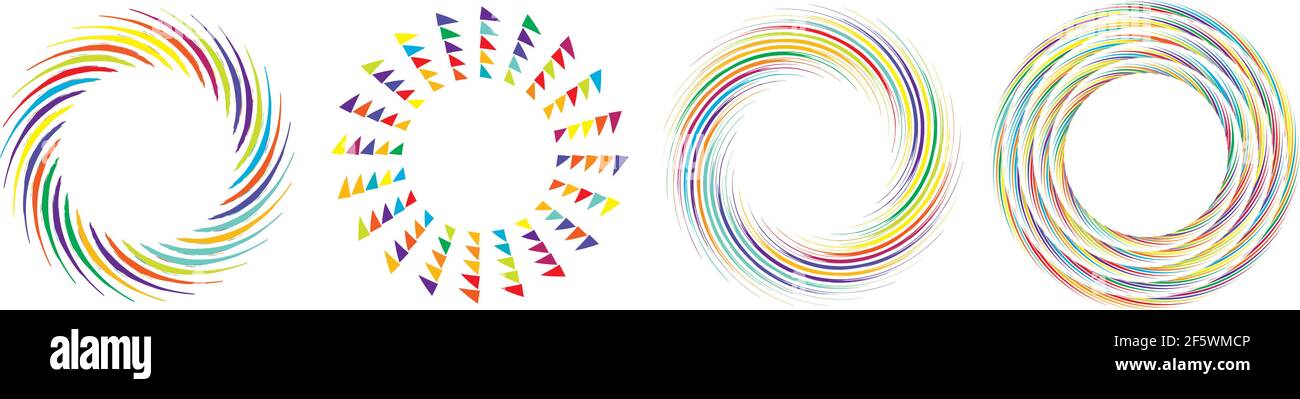 Geometric abstract circle, circular element vector — Stock vector ...