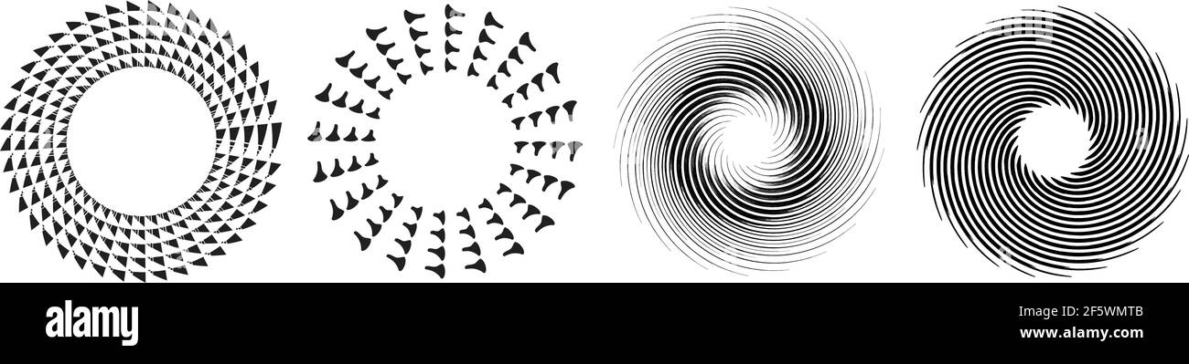 Geometric abstract circle, circular element vector — Stock vector ...