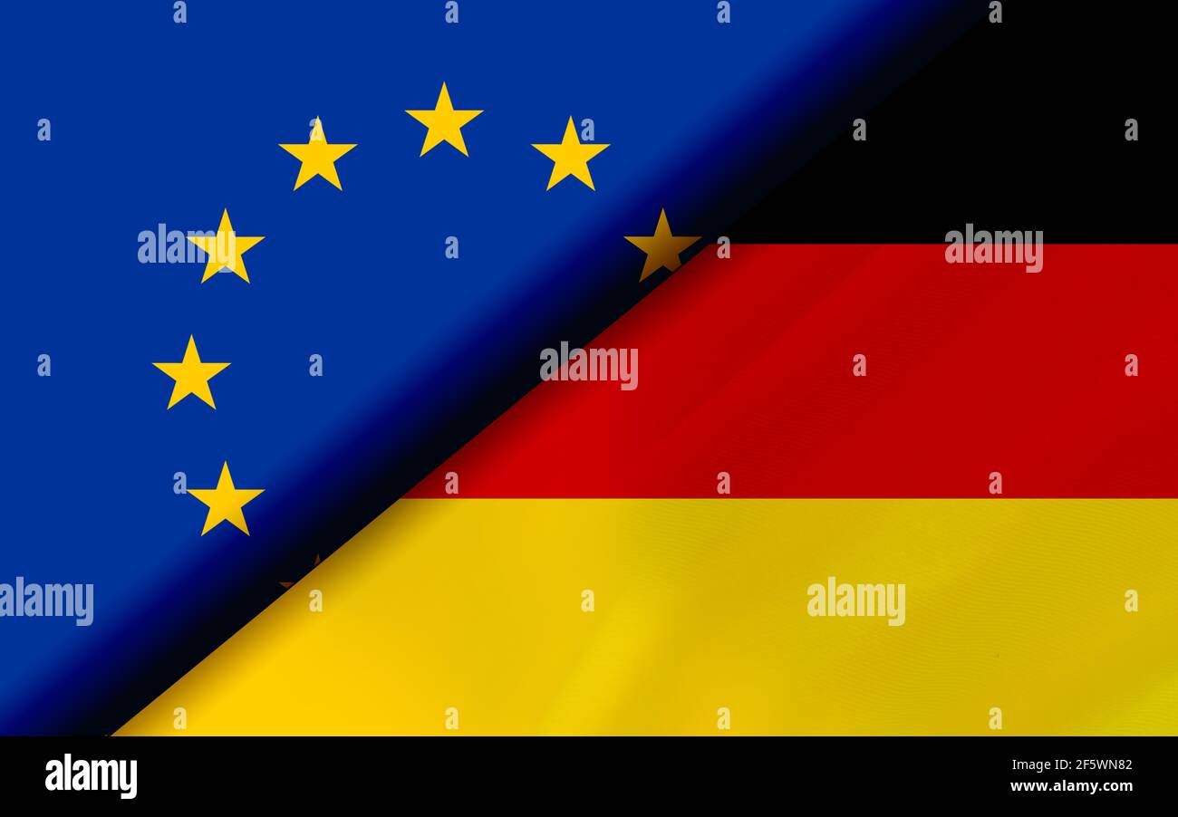 An illustration of the flags of Germany and the EU - perfect for ...