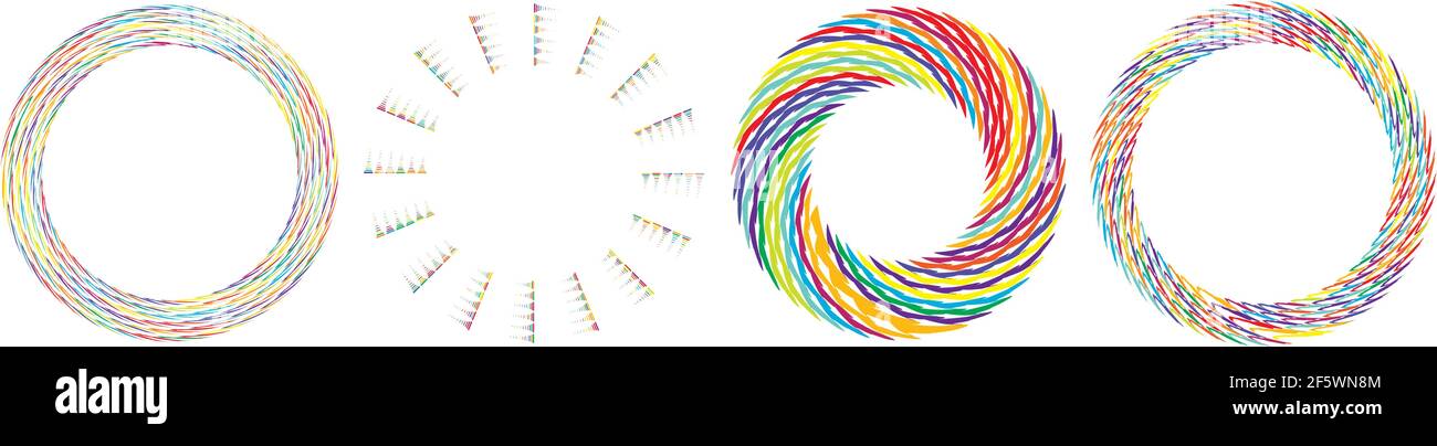 Geometric abstract circle, circular element vector — Stock vector ...