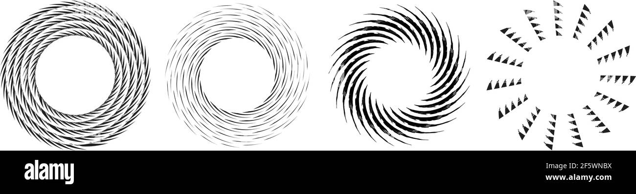 Geometric abstract circle, circular element vector — Stock vector ...