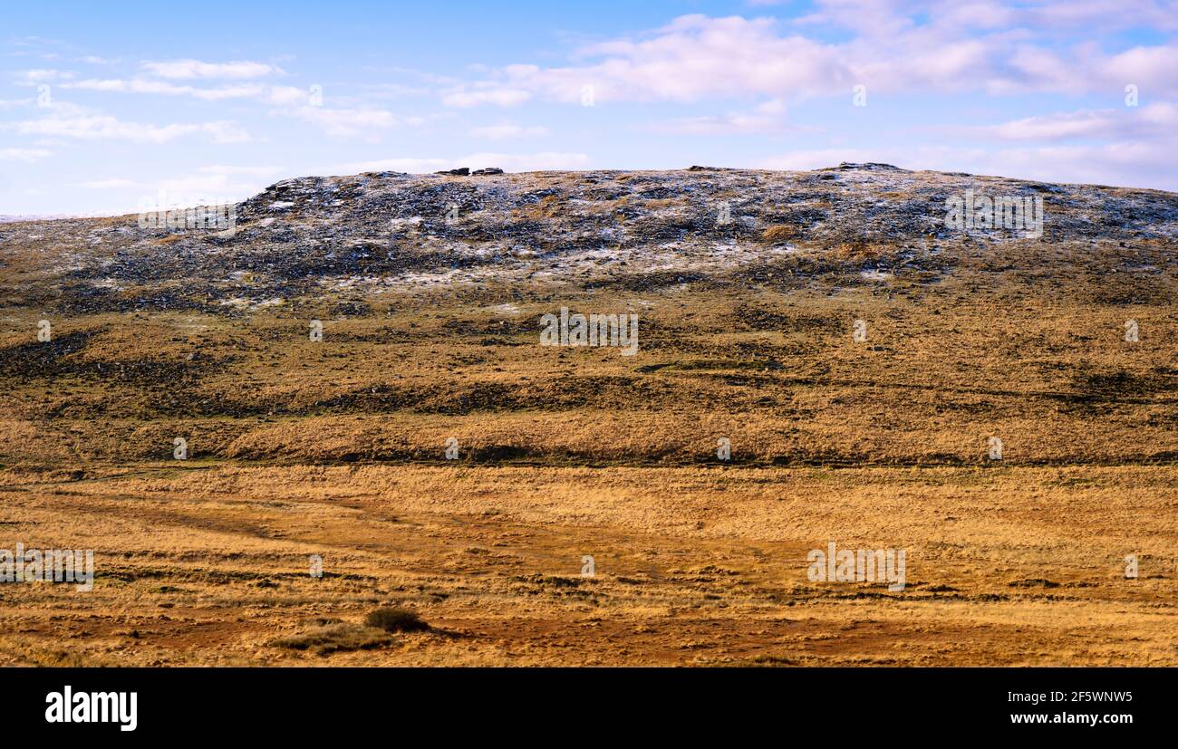 View of East Mill Tor, seen from Oke Tor, across the valley of the East ...