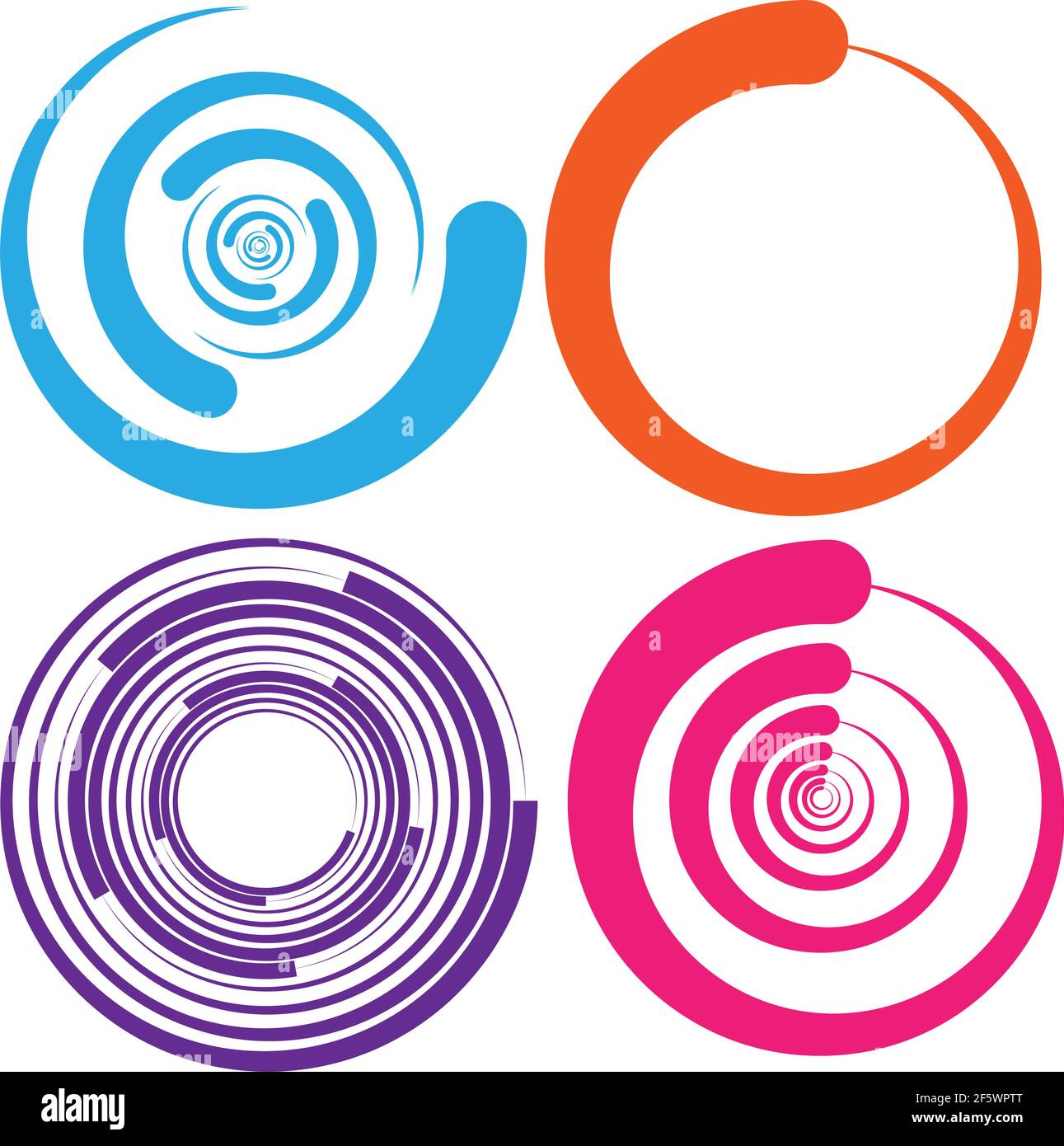 Spiral, swirl, twirl icon, design element vector illustration — Stock ...