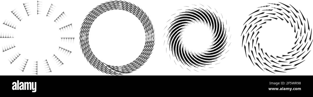 Geometric abstract circle, circular element vector — Stock vector ...