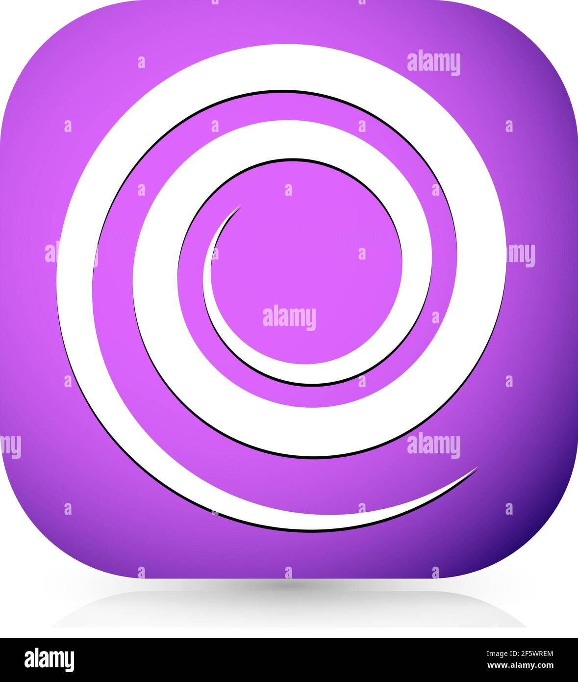 Spiral, swirl, twirl icon, design element vector illustration — Stock ...