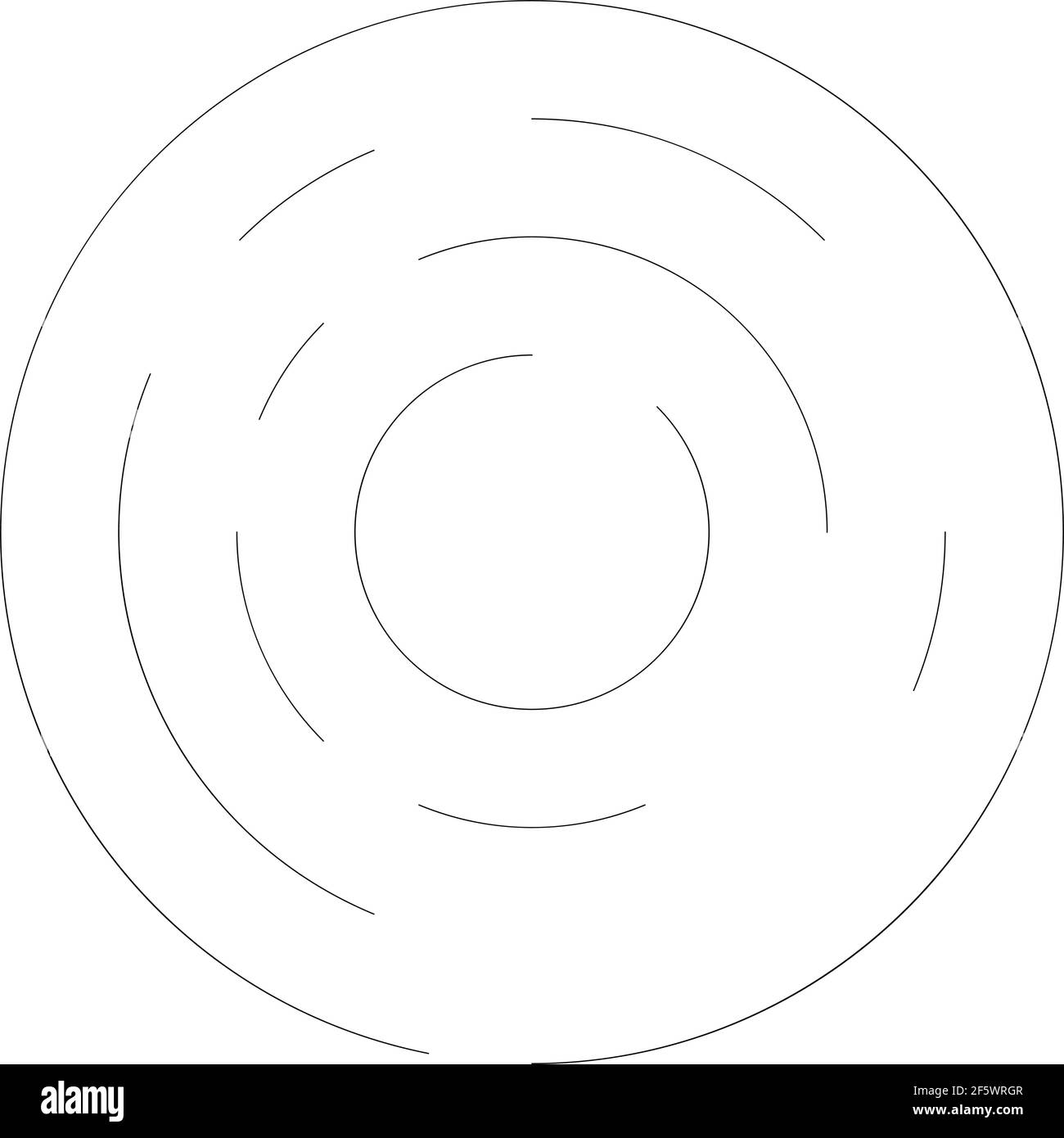 Segmented circular, concentric circle element — Stock vector ...