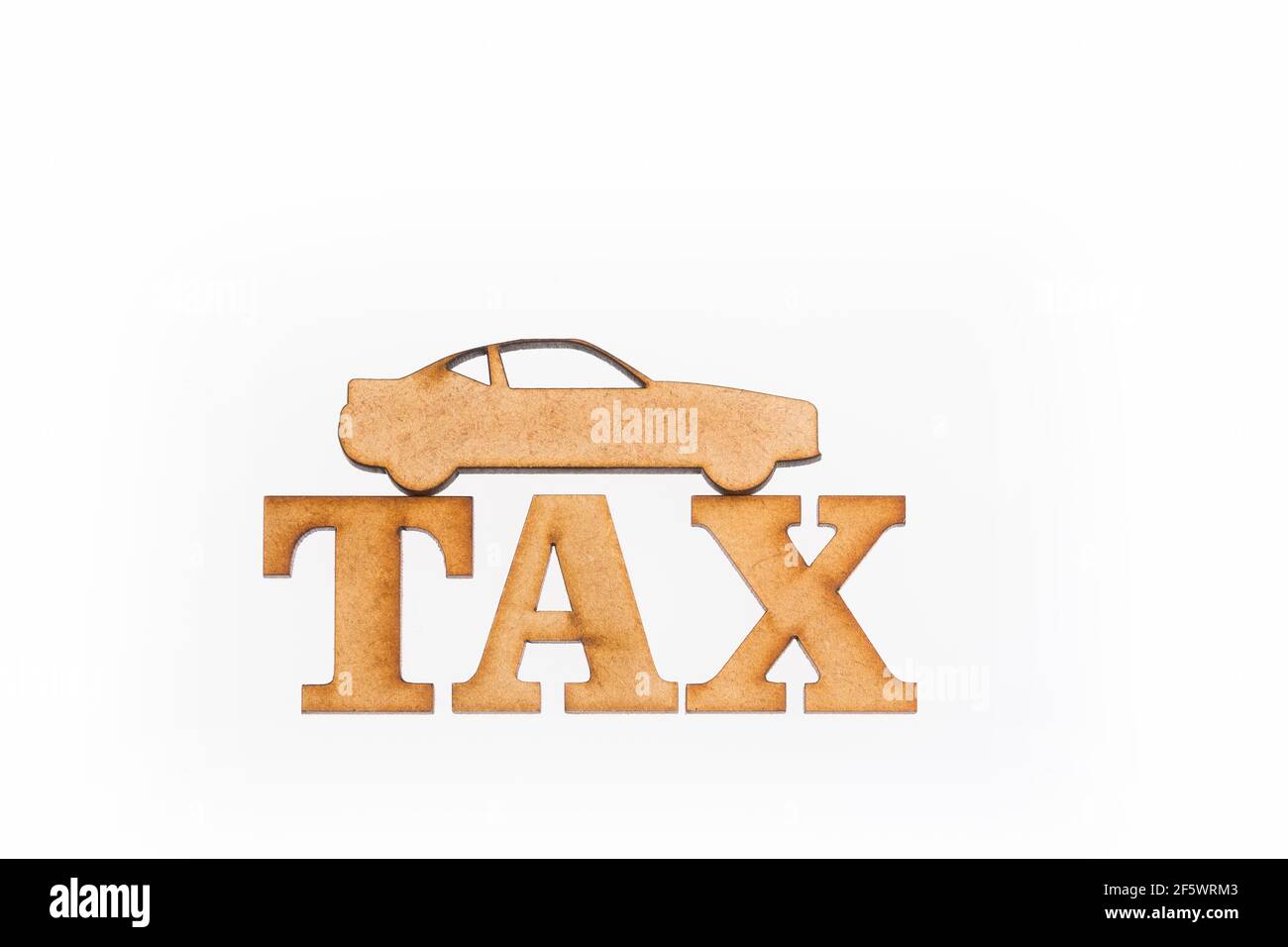Tax car - Concept. White background Stock Photo - Alamy