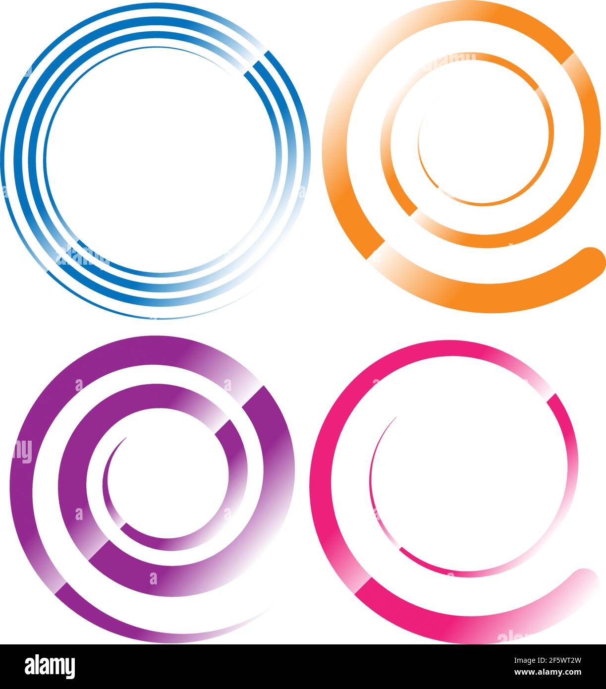 Spiral, swirl, twirl icon, design element vector illustration — Stock ...