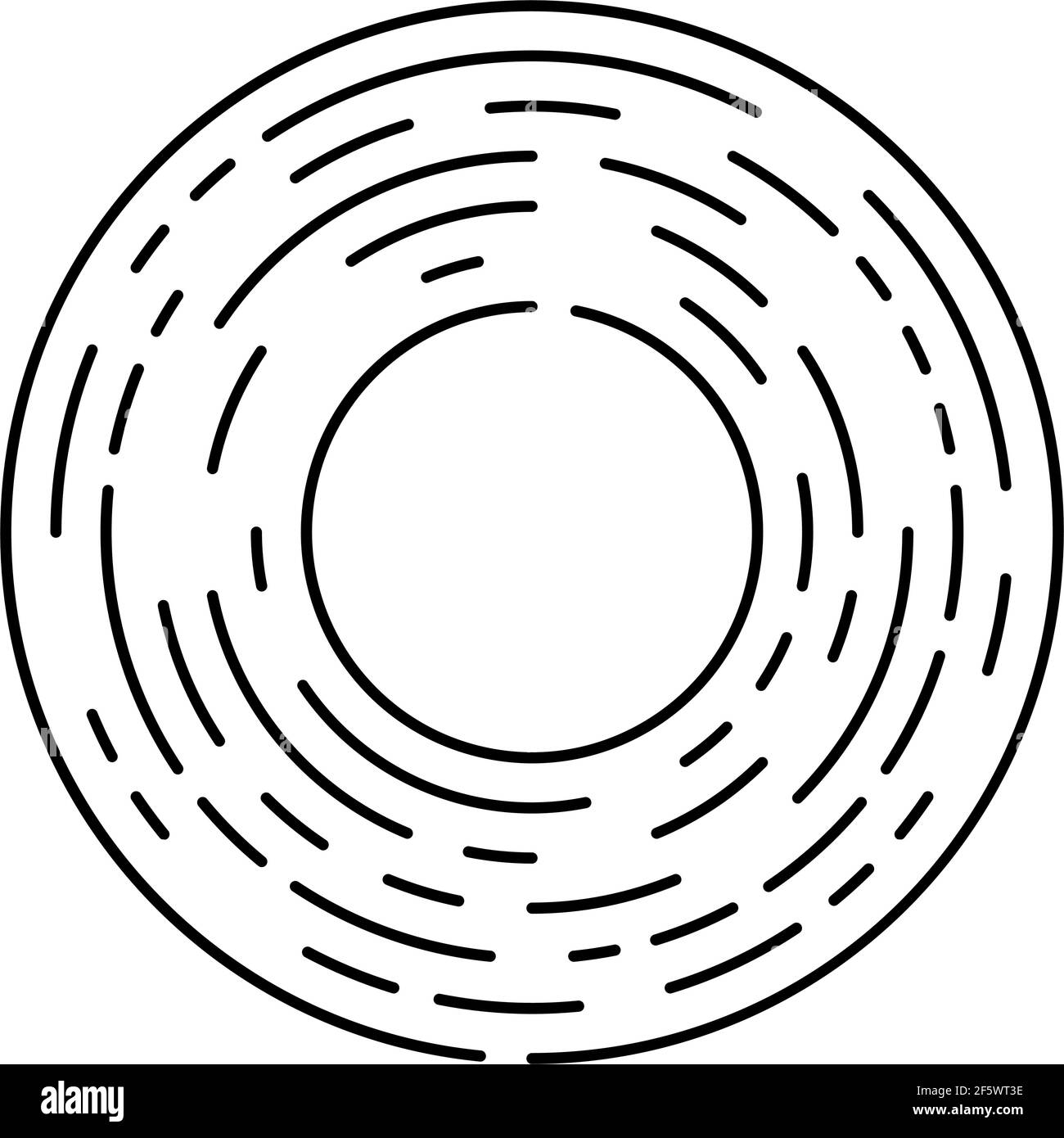 Segmented circular, concentric circle element — Stock vector ...