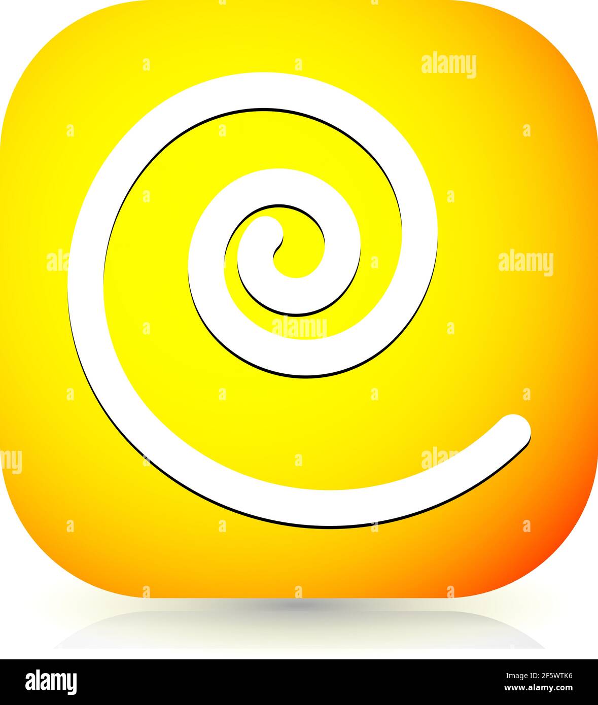Spiral, swirl, twirl icon, design element vector illustration — Stock ...