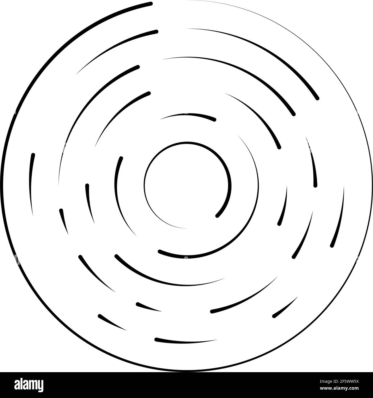 Segmented circular, concentric circle element — Stock vector ...