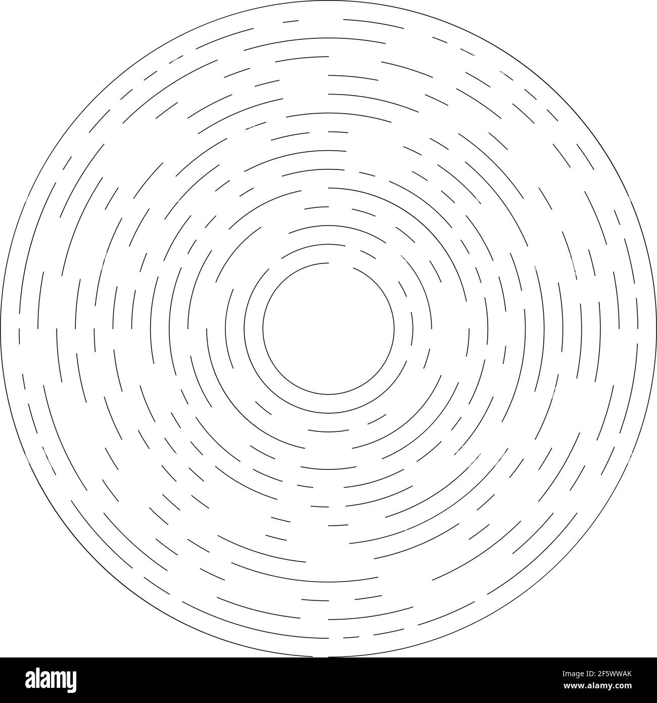 Segmented circular, concentric circle element — Stock vector ...