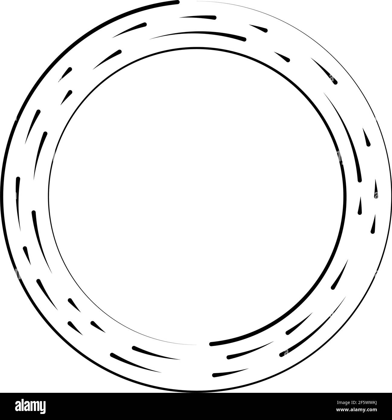 Segmented Circular Concentric Circle Element — Stock Vector Illustration Clip Art Graphics