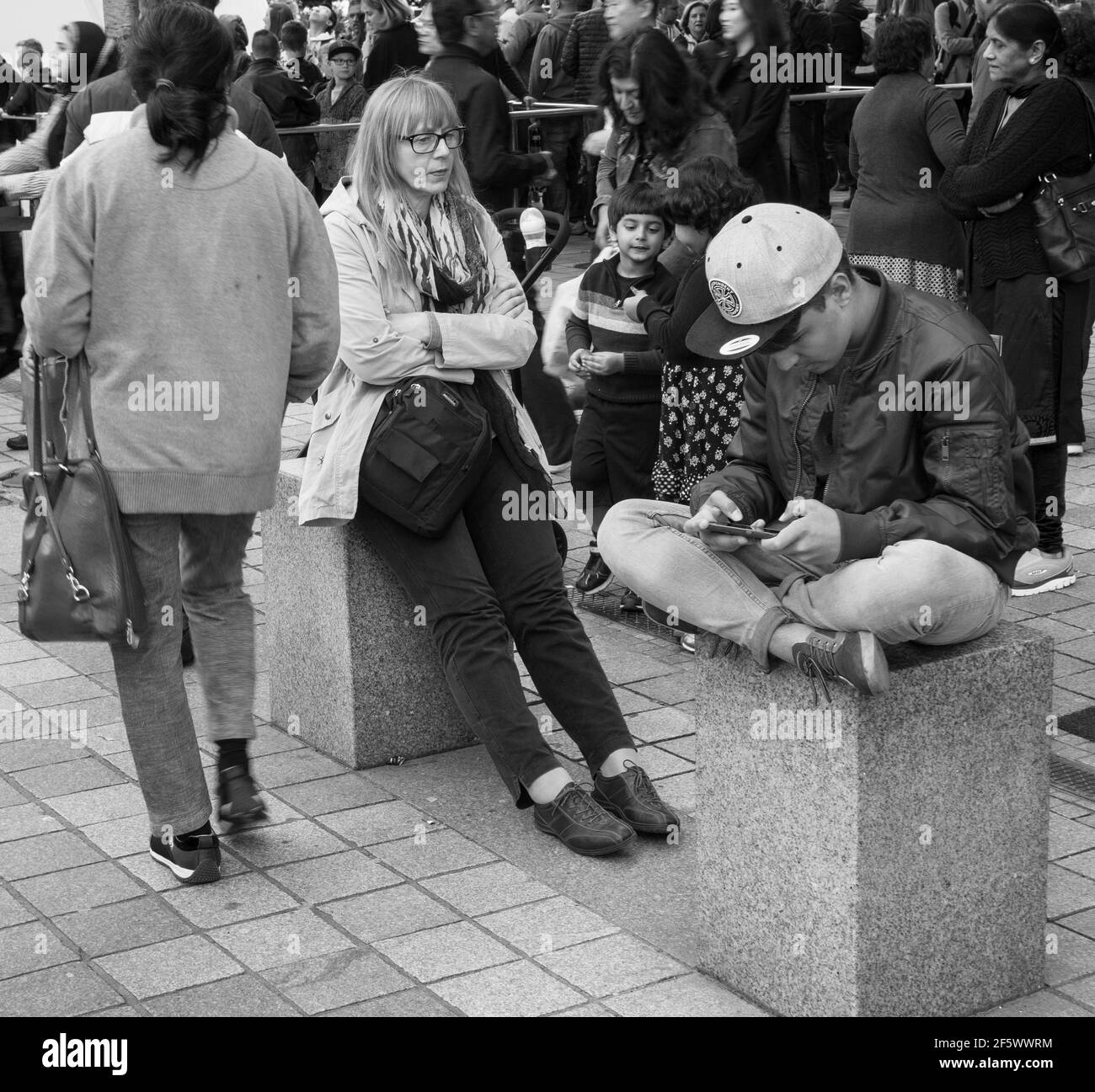 Group of People South Bank London Stock Photo - Alamy