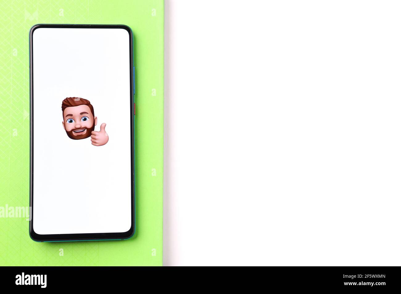 Assam, india - March 30, 2021 : Memoji logo on phone screen stock image ...