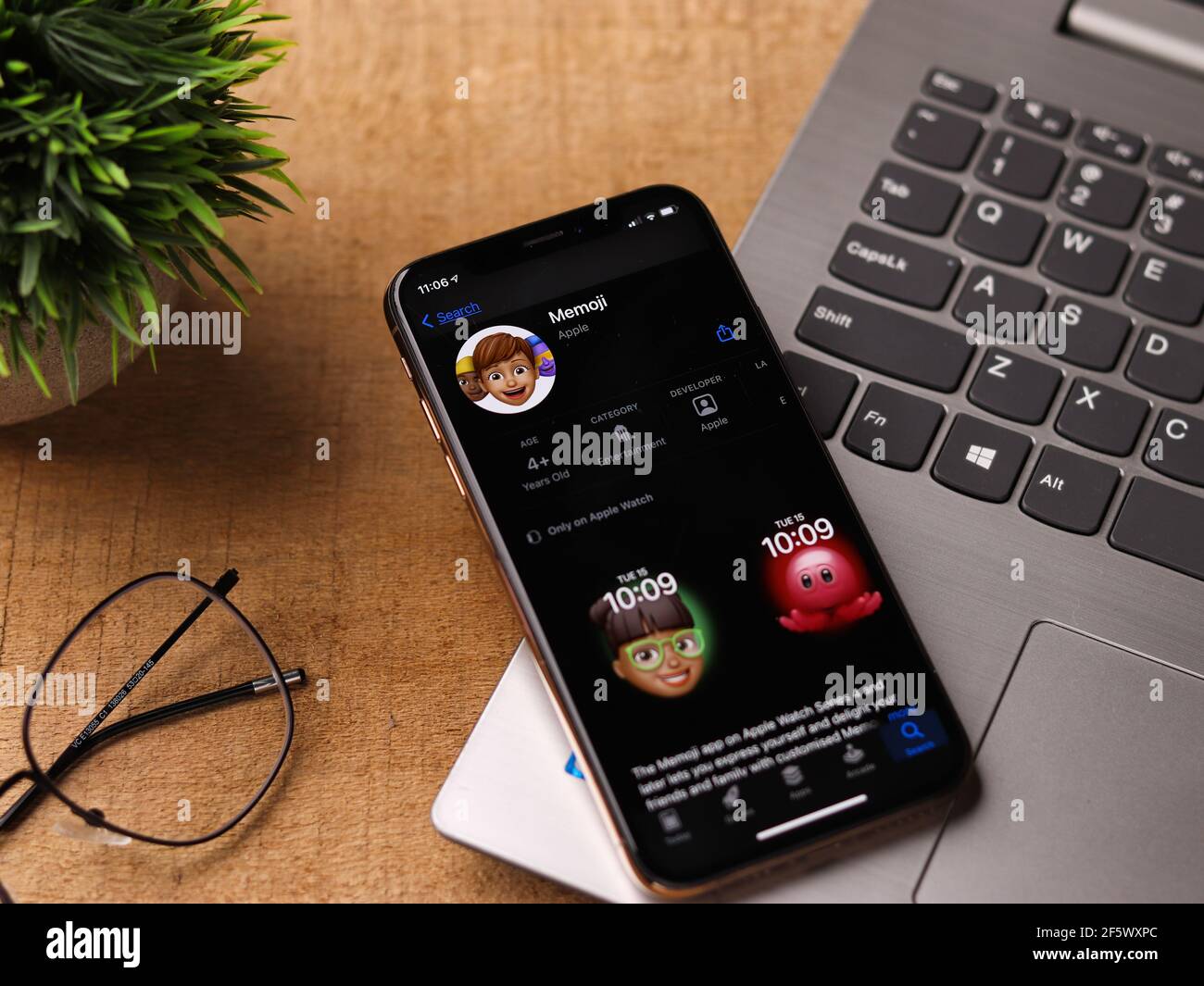 Assam, india - March 30, 2021 : Memoji logo on phone screen stock image ...