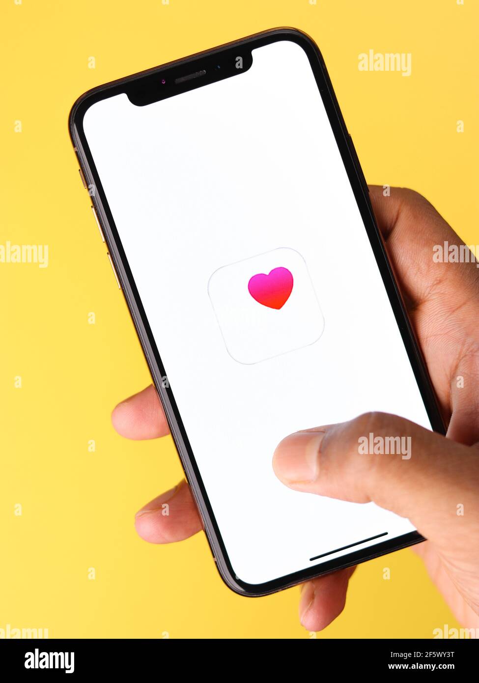 Assam, india - March 30, 2021 : Apple Health logo on phone screen stock ...