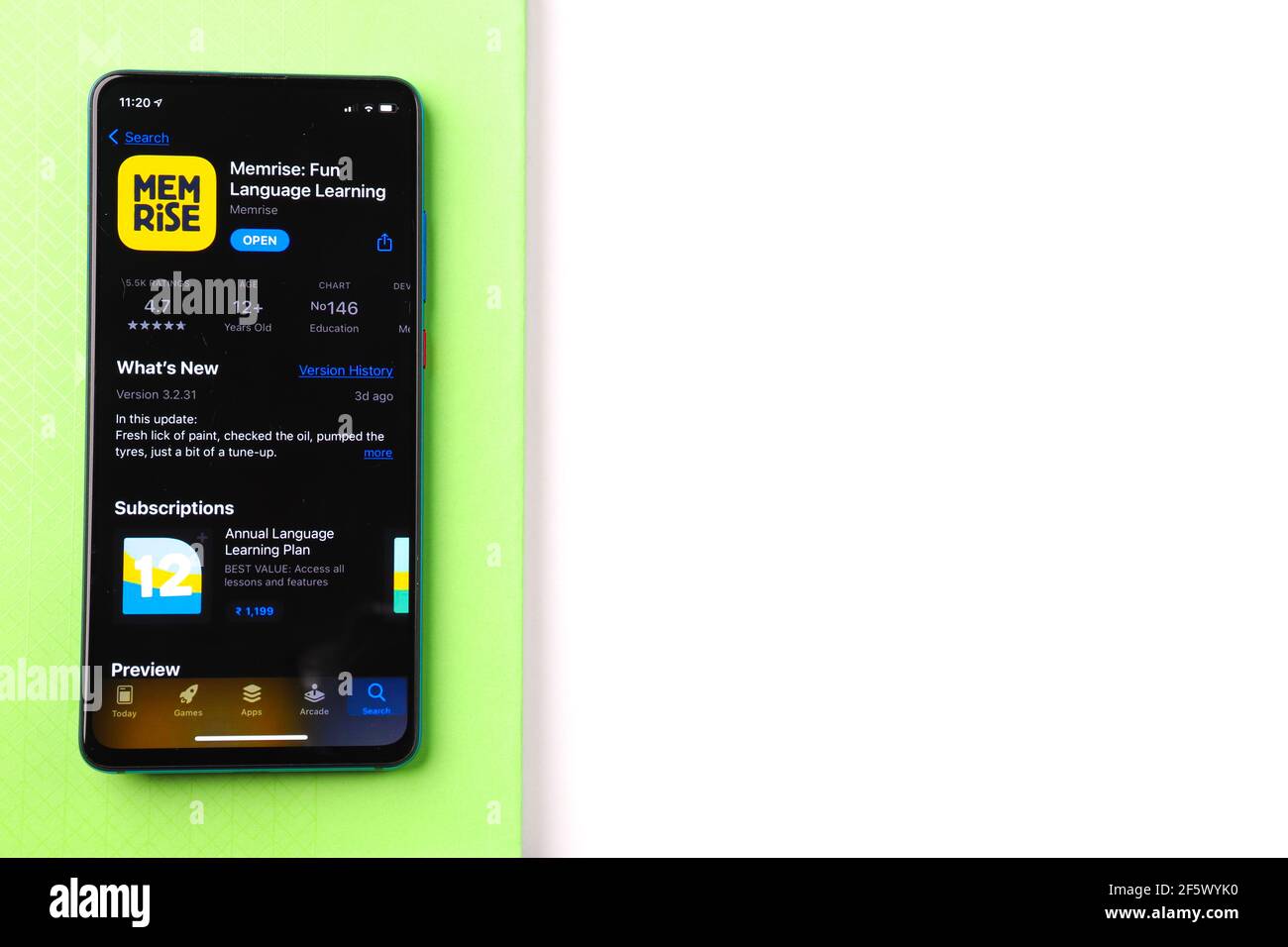 Assam, india - March 30, 2021 : Memrise app logo on phone screen stock ...