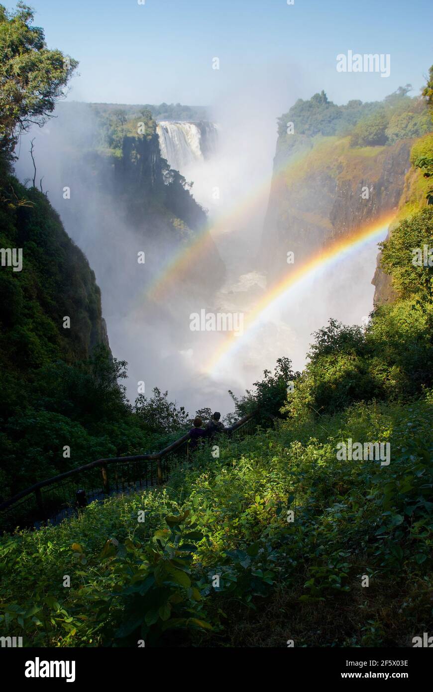 Victoria Falls in Zimbabwe is the world's largest waterfall Stock Photo ...