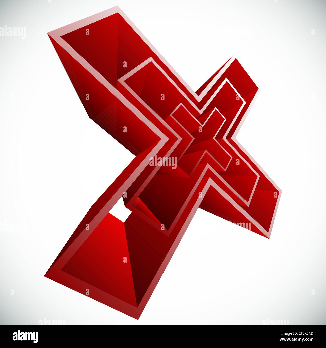 Cross sign, symbol. Letter X Graphics — Stock vector illustration ...