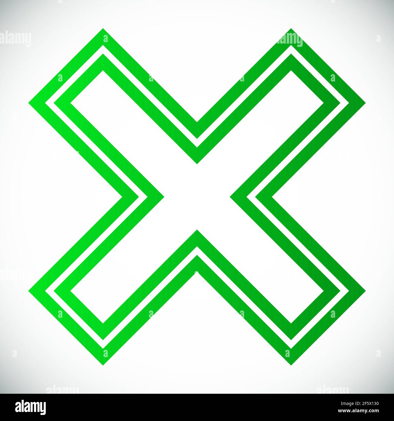 Cross sign, symbol. Letter X Graphics — Stock vector illustration ...