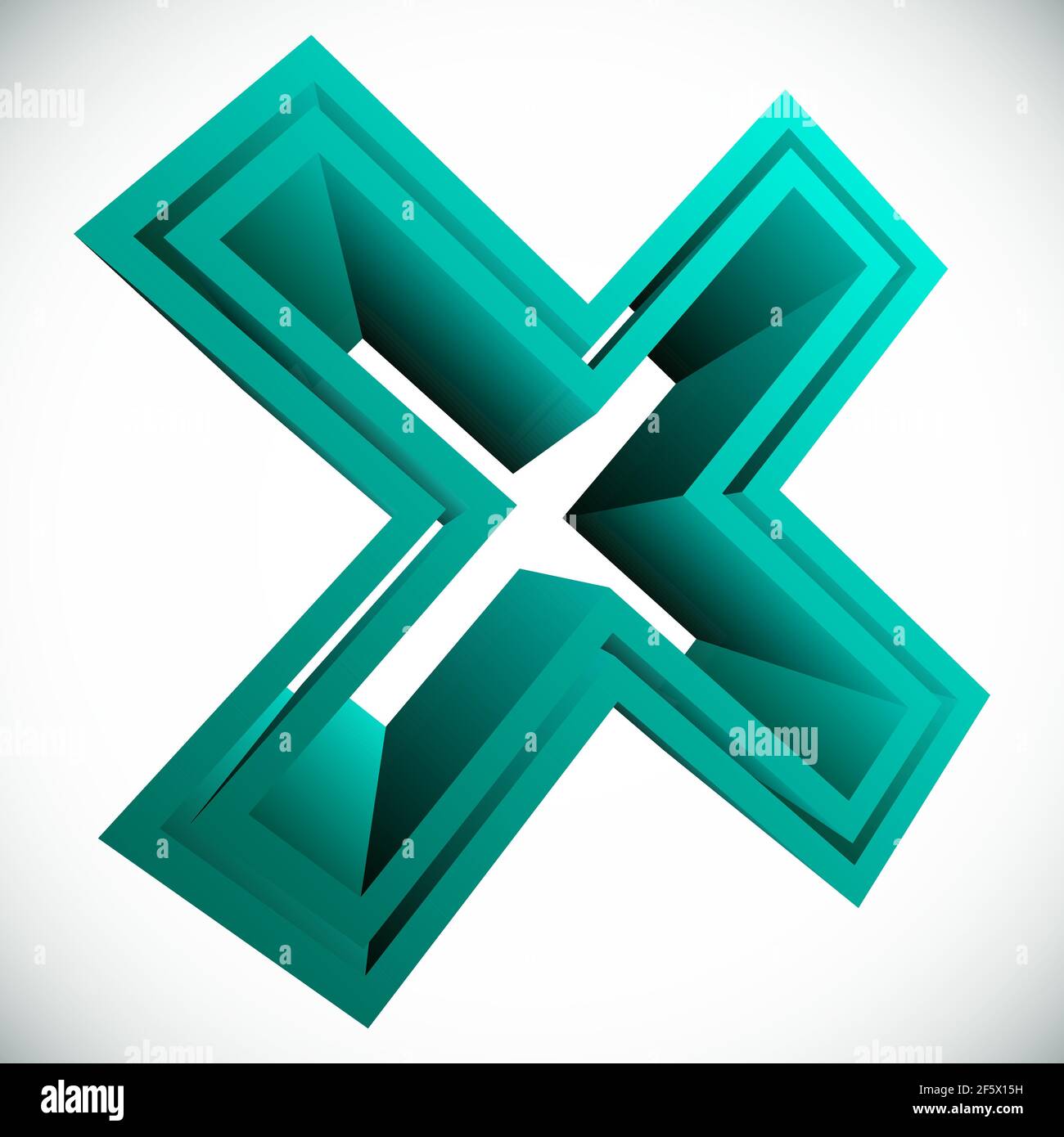 Cross sign, symbol. Letter X Graphics — Stock vector illustration ...