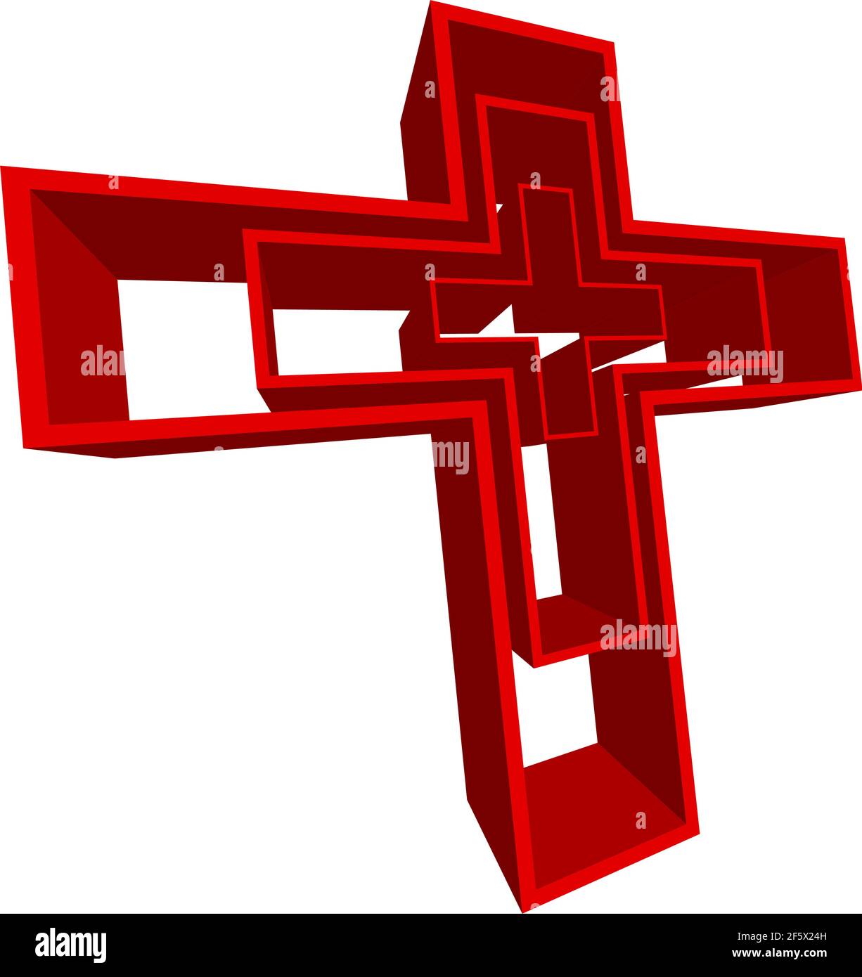 Cross Symbol Sign And Icon Christian Cross — Stock Vector