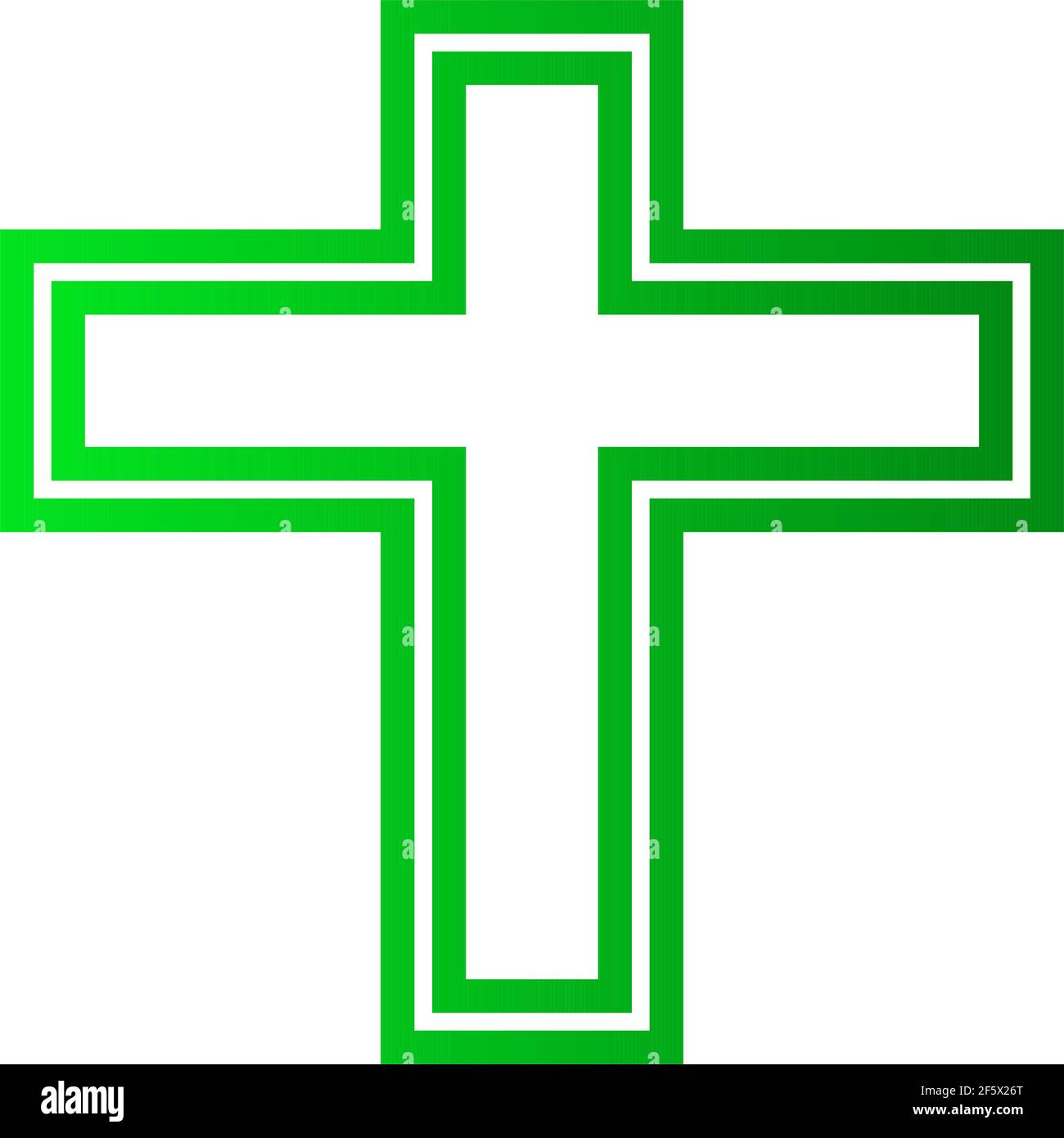 Green Christian Cross Clip Art