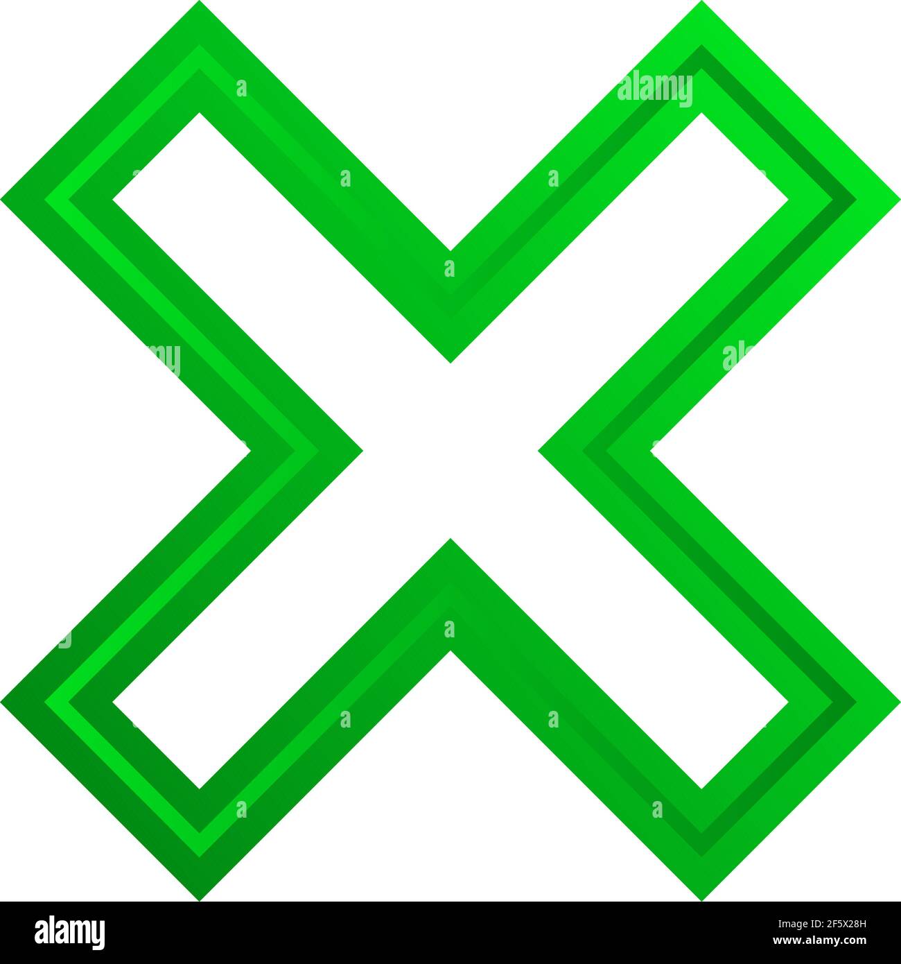 Cross sign, symbol. Letter X Graphics — Stock vector illustration ...