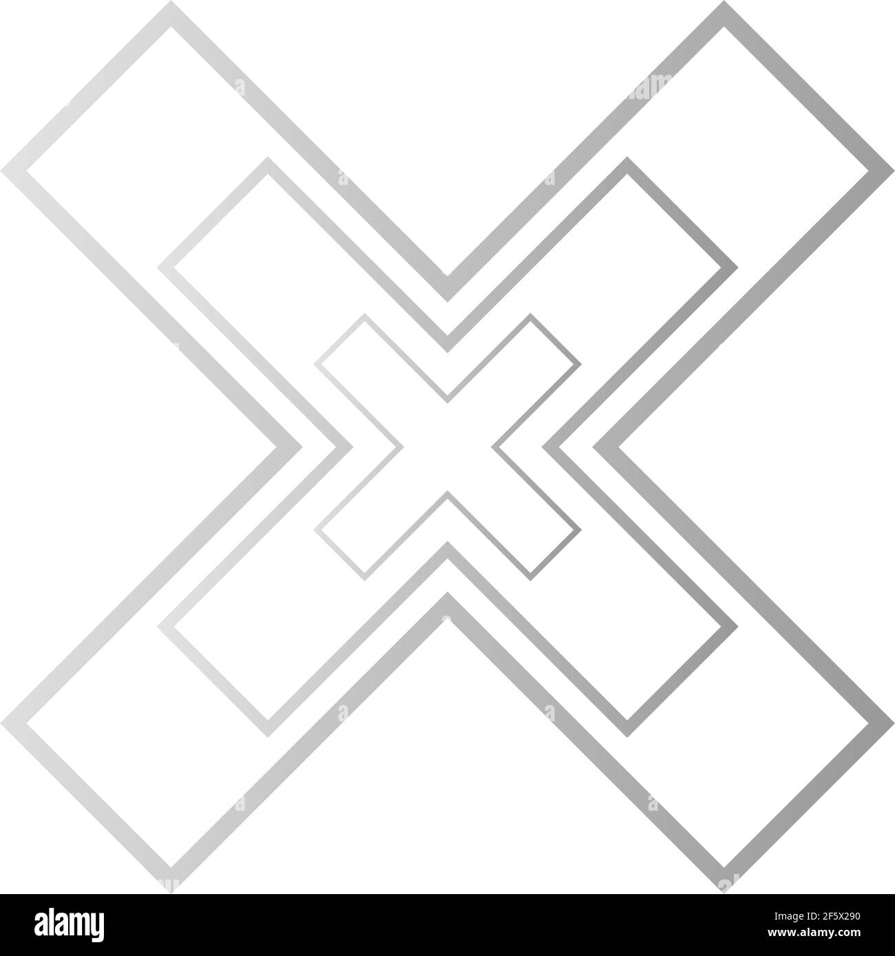 Cross sign, symbol. Letter X Graphics — Stock vector illustration ...