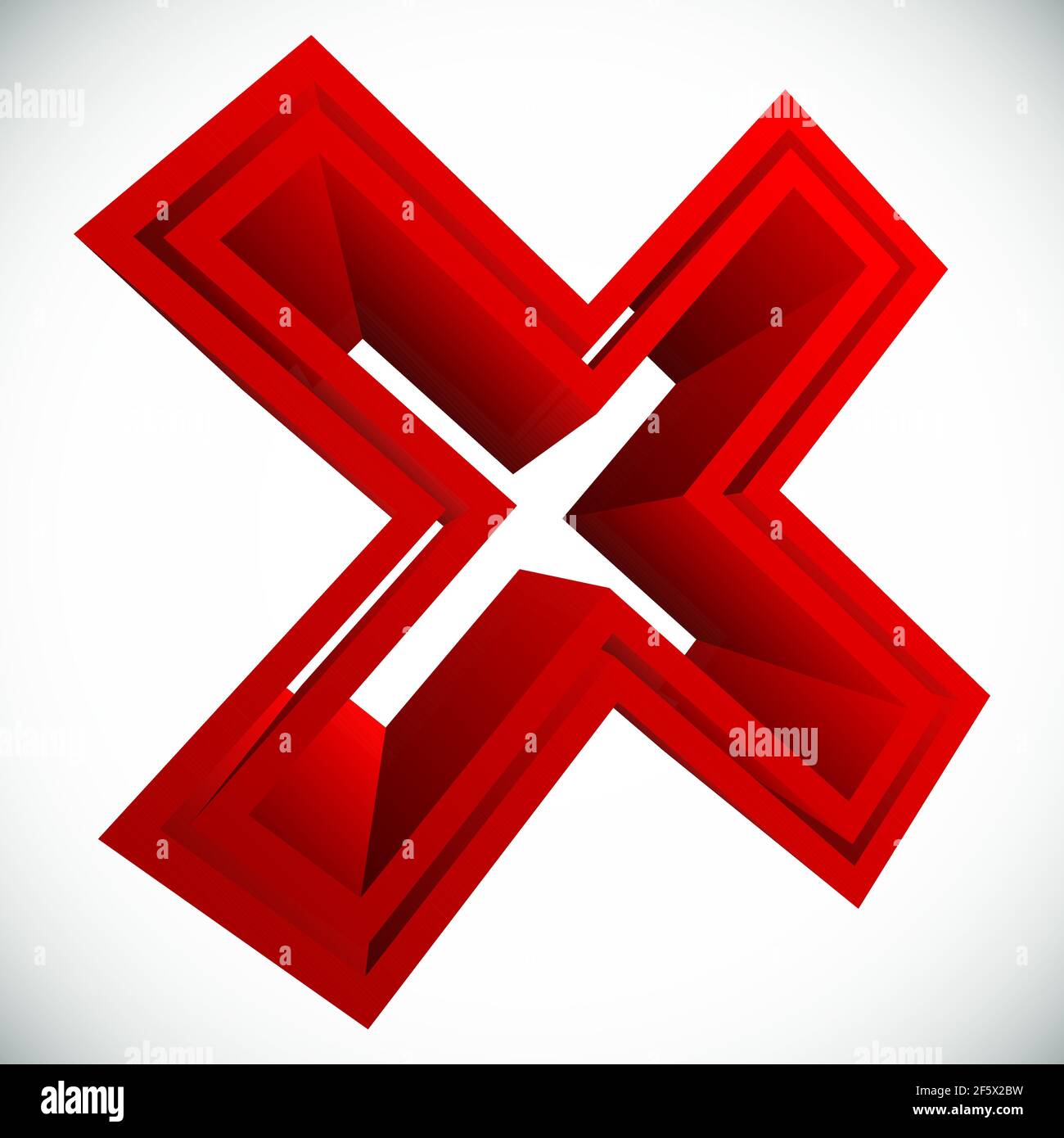 Cross sign, symbol. Letter X Graphics — Stock vector illustration ...