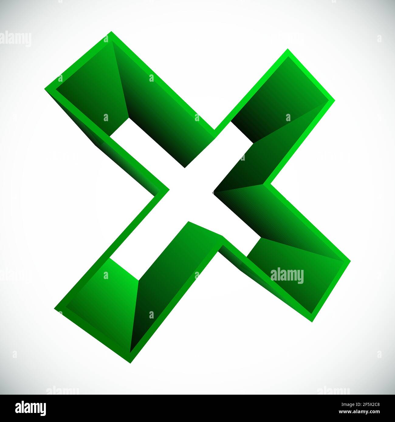 Cross sign, symbol. Letter X Graphics — Stock vector illustration ...
