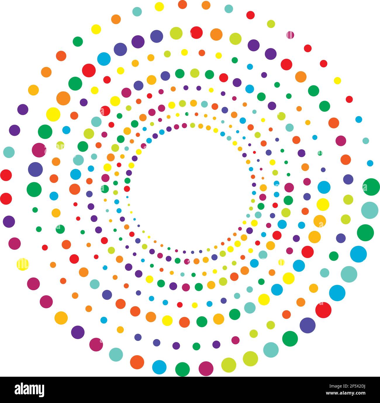 Dotted, dots, circles spiral, swirl, twirl shape element — Stock vector ...