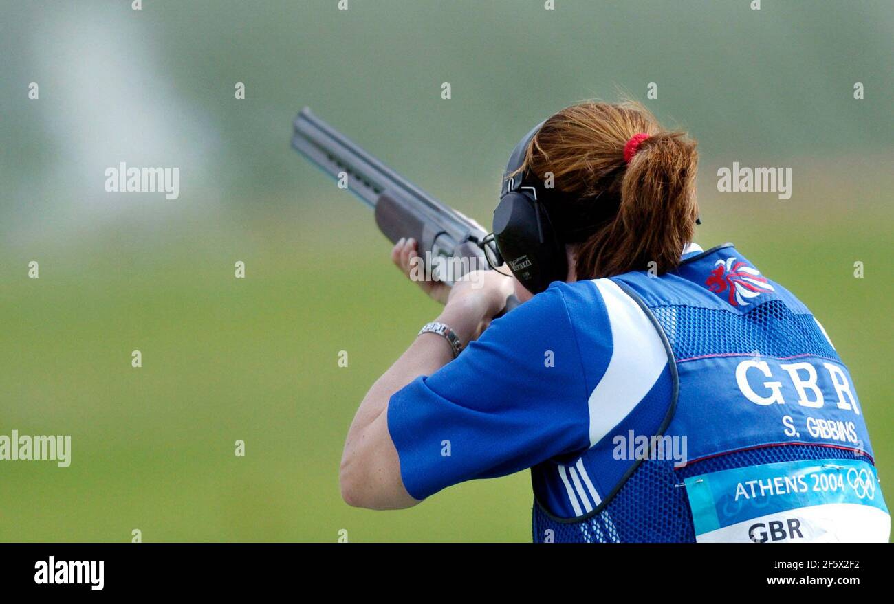 OLYMPIC GAMES IN ATHENS 2004. SARAH GIBSON IN THE WOMEN'S TRAP. PICTURE ...