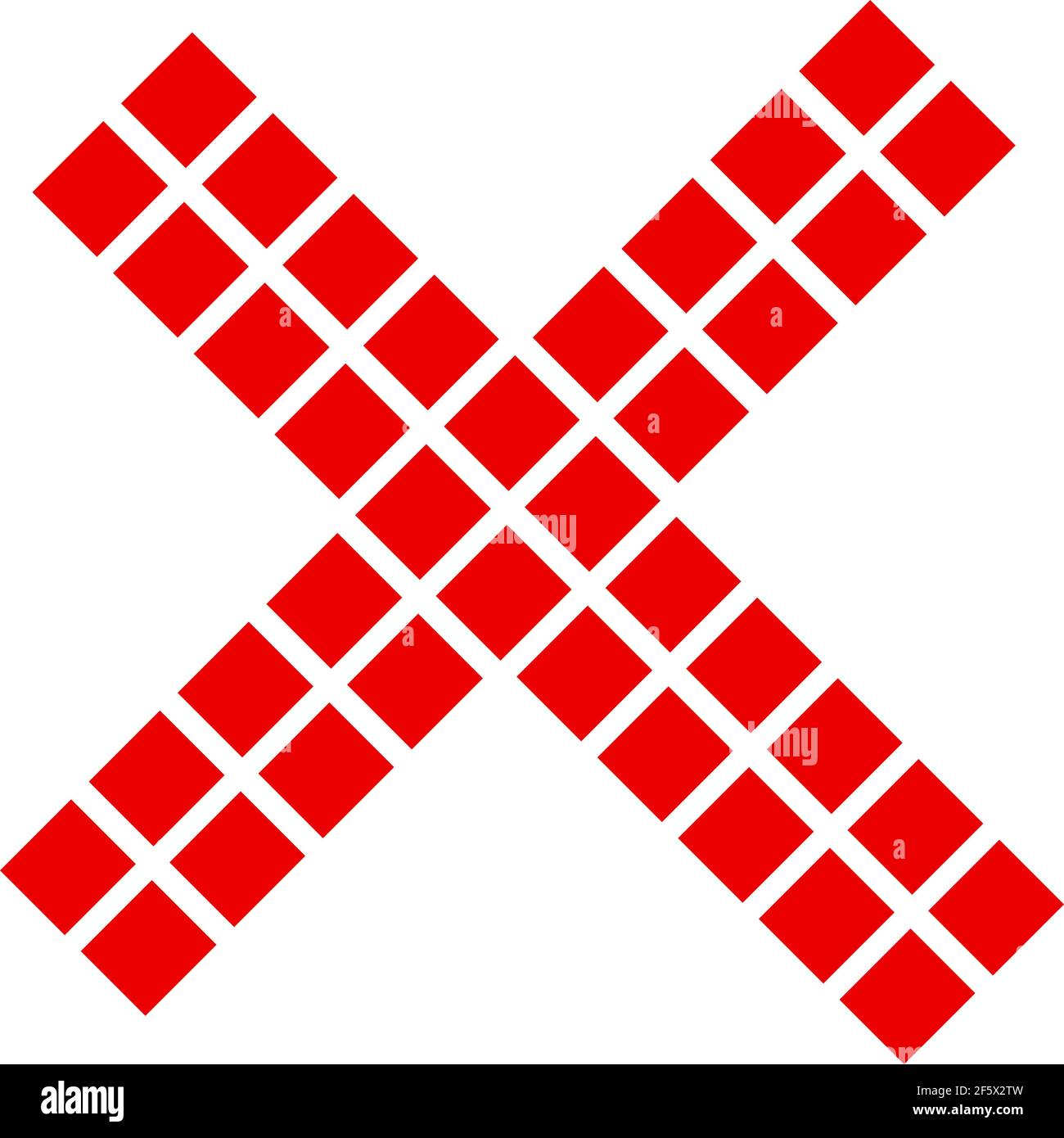 Cross sign, symbol. Letter X Graphics — Stock vector illustration ...