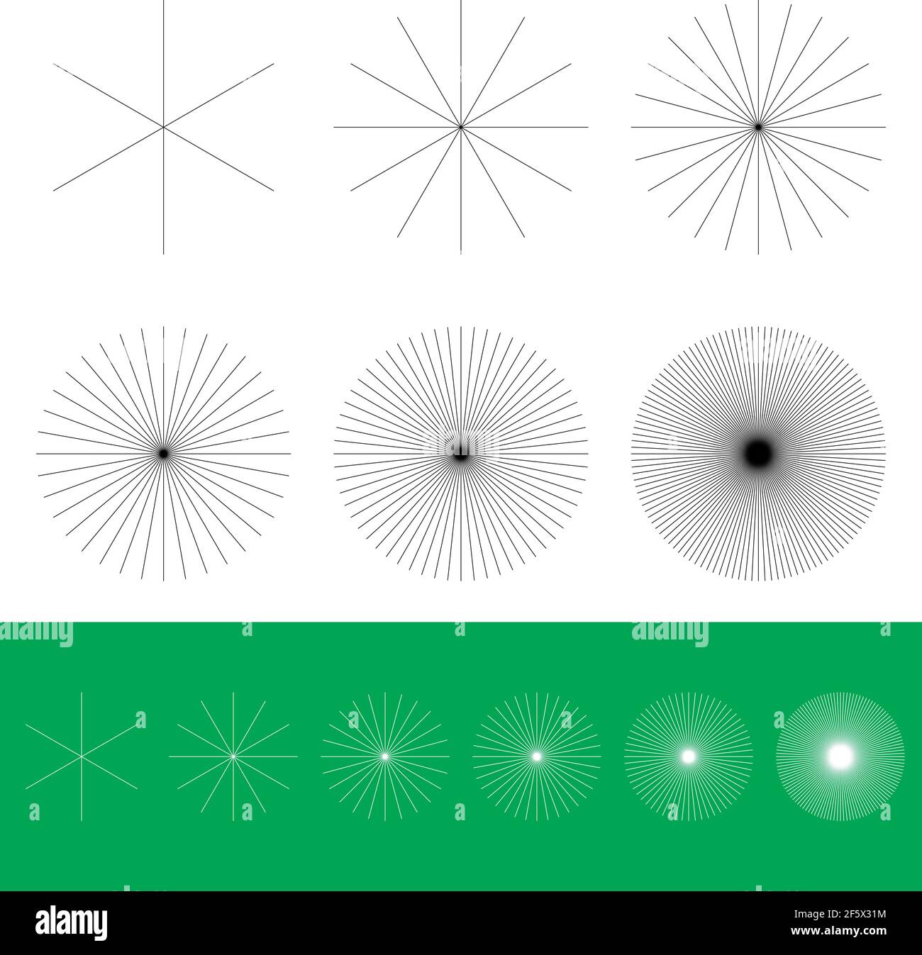 Radial, radiating lines intersected at center. Conflux, converging ... Radial, radiating lines intersected at center. Conflux, converging ...