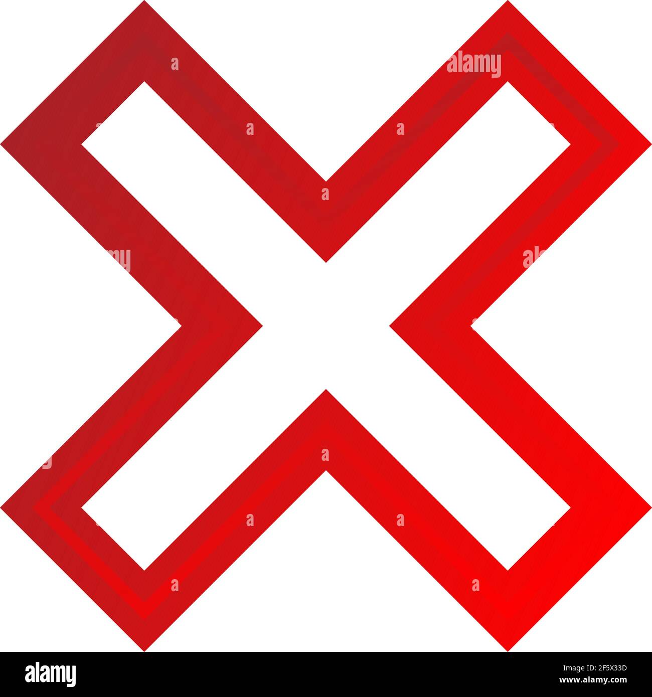 Cross sign, symbol. Letter X Graphics — Stock vector illustration ...