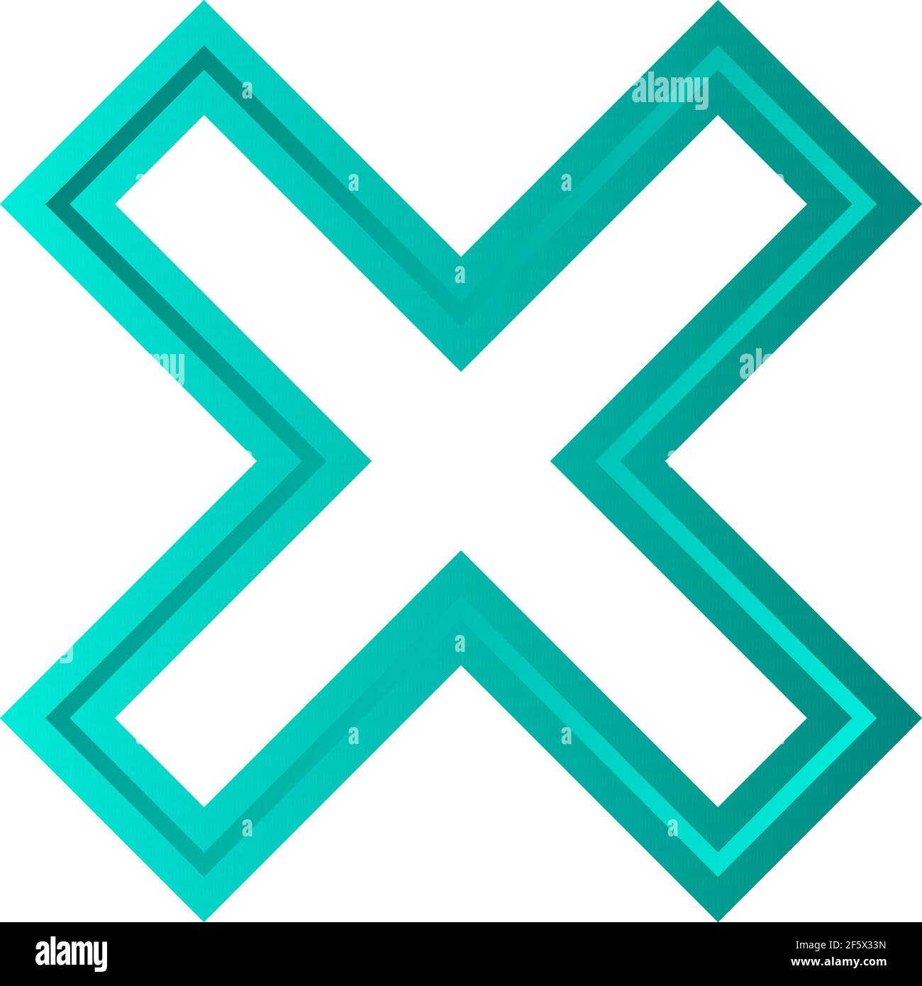 Cross sign, symbol. Letter X Graphics — Stock vector illustration ...
