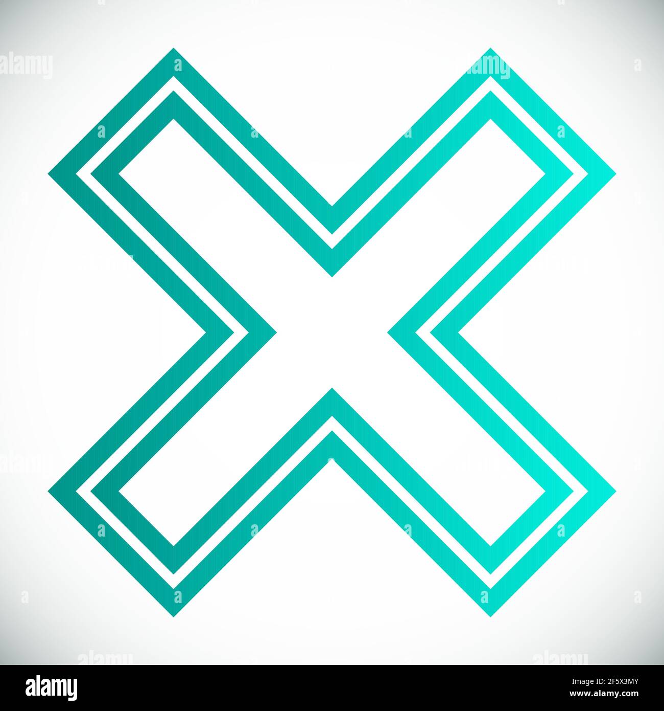 Cross sign, symbol. Letter X Graphics — Stock vector illustration ...