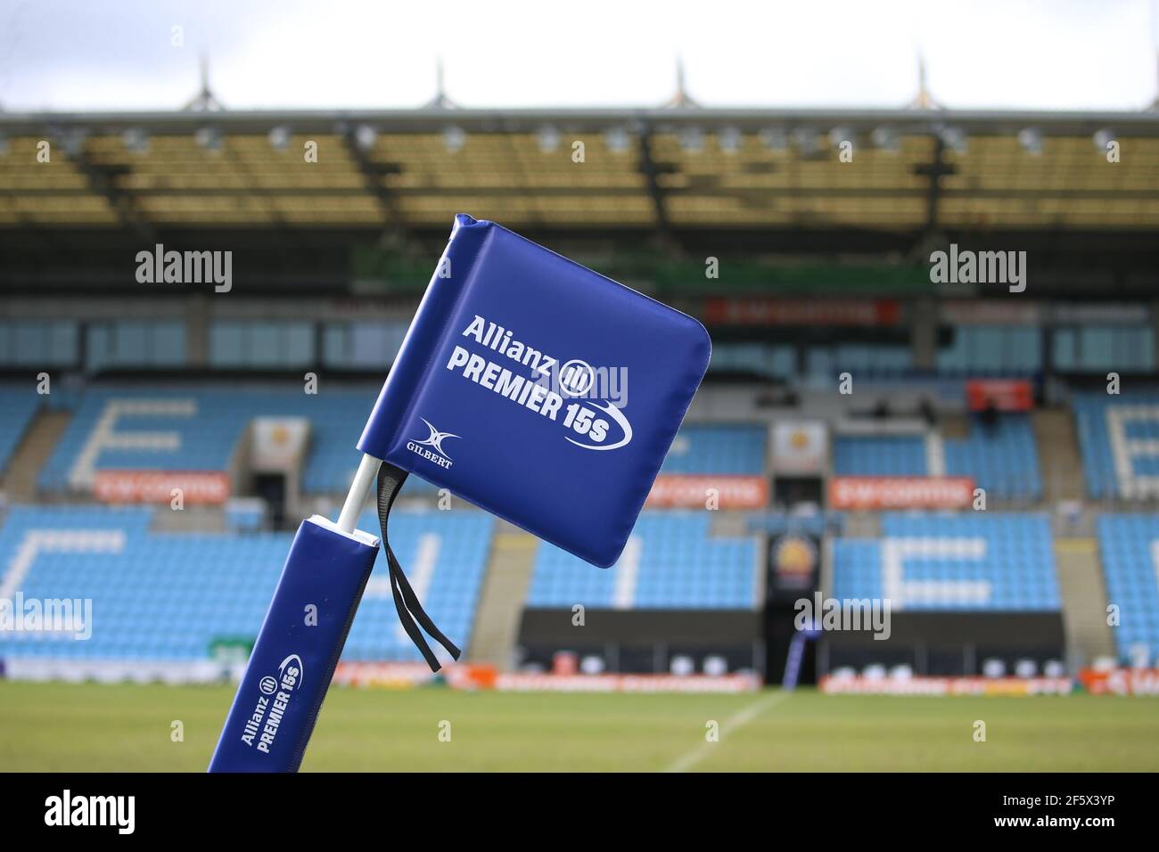 Exeter, UK. 27th Mar, 2021. Flag during the Allianz Premier 15s game ...