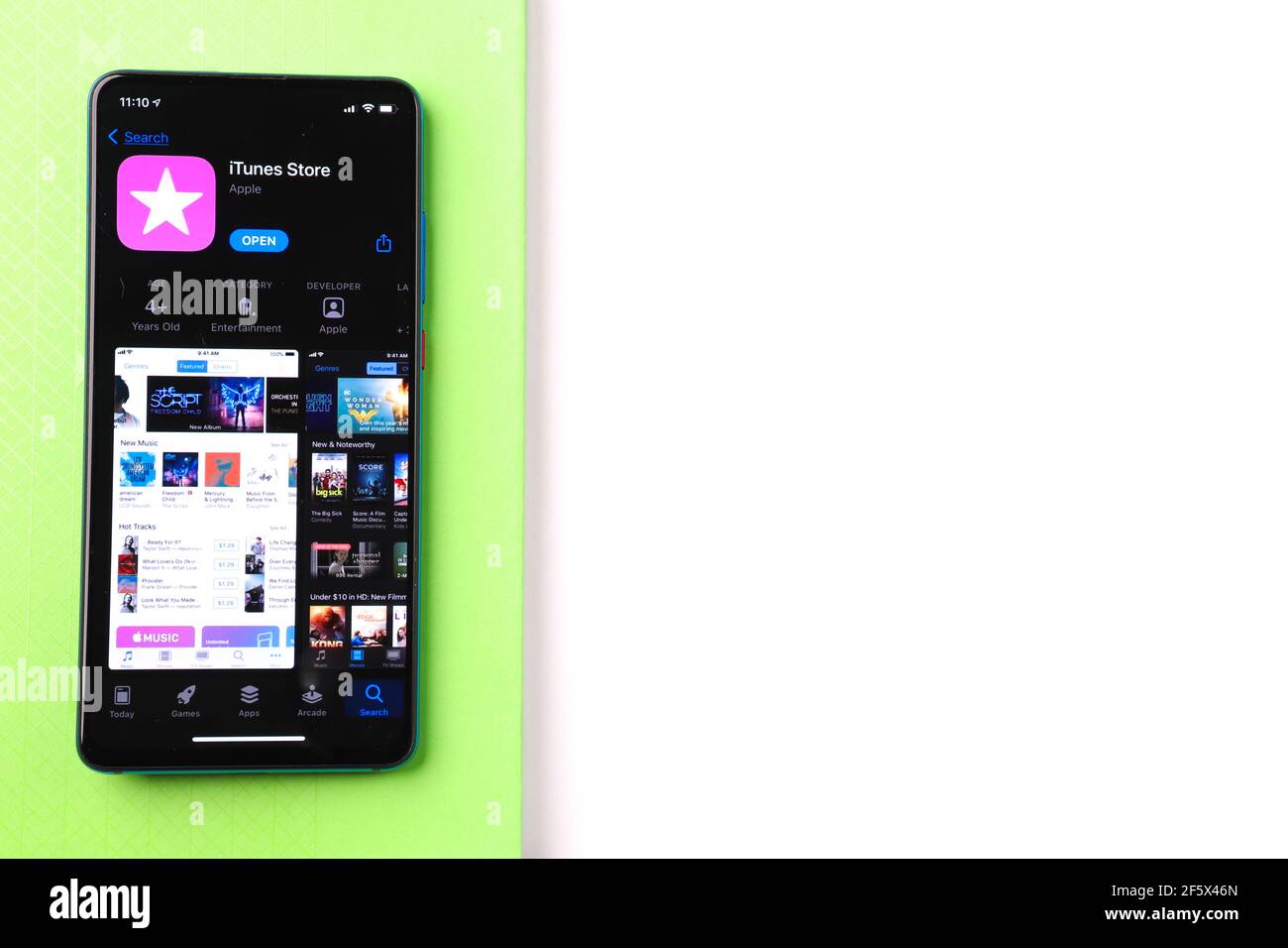 Assam, india - March 30, 2021 : iTunes Store logo on phone screen stock ...